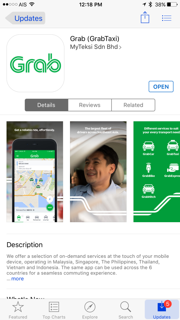 GrabTaxi เปลี่ยนชื่อใหม่เป็น Grab • Thumbsup
