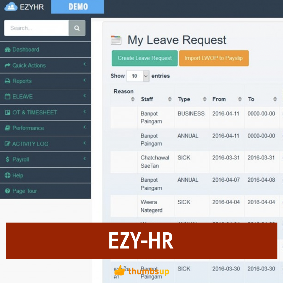 HR Applications แอพที่ช่วยมนุษย์เงินเดือนลางานง่ายขึ้น • Thumbsup