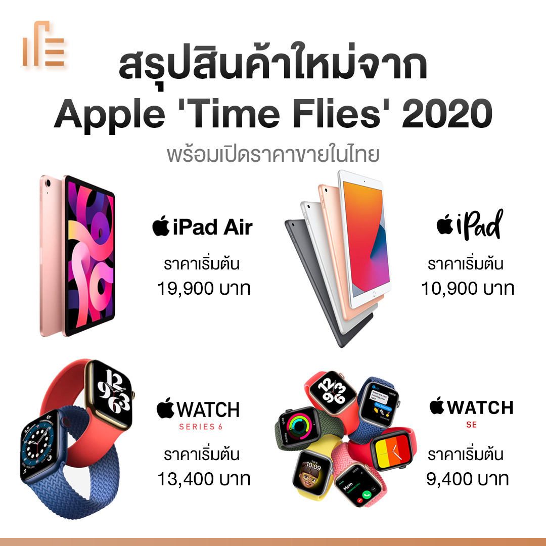 สรุปสินค้าใหม่จาก Apple 'Time Flies' 2020 พร้อมเปิดราคาขายในไทย • Thumbsup